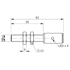 SI8-C1 PNP NC H AECO I08000018 SI8C1PNPNCH