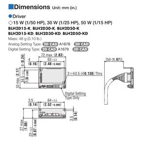 BLH2D15-K, ORIENTAL MOTOR, BLH2D15K